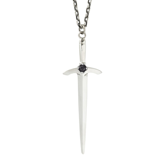 Sword Necklace with Gemstone- Sterling Silver | Futaba Hayashi