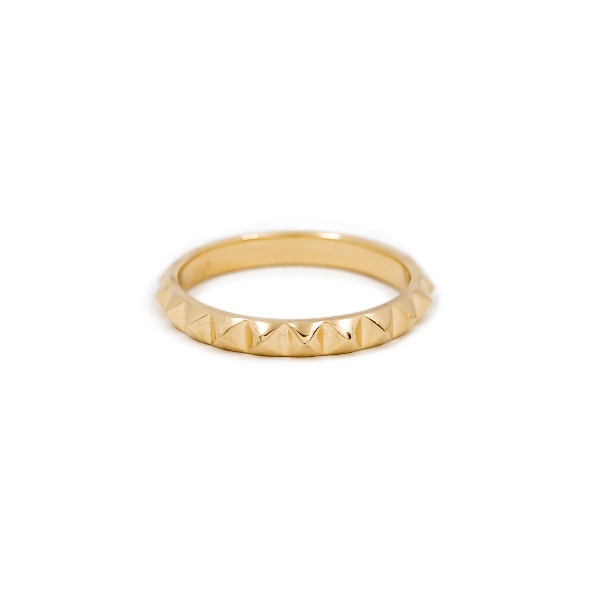 Debbie Ring - Pyramid Spike Ring in 14k yellow gold | Futaba Hayashi