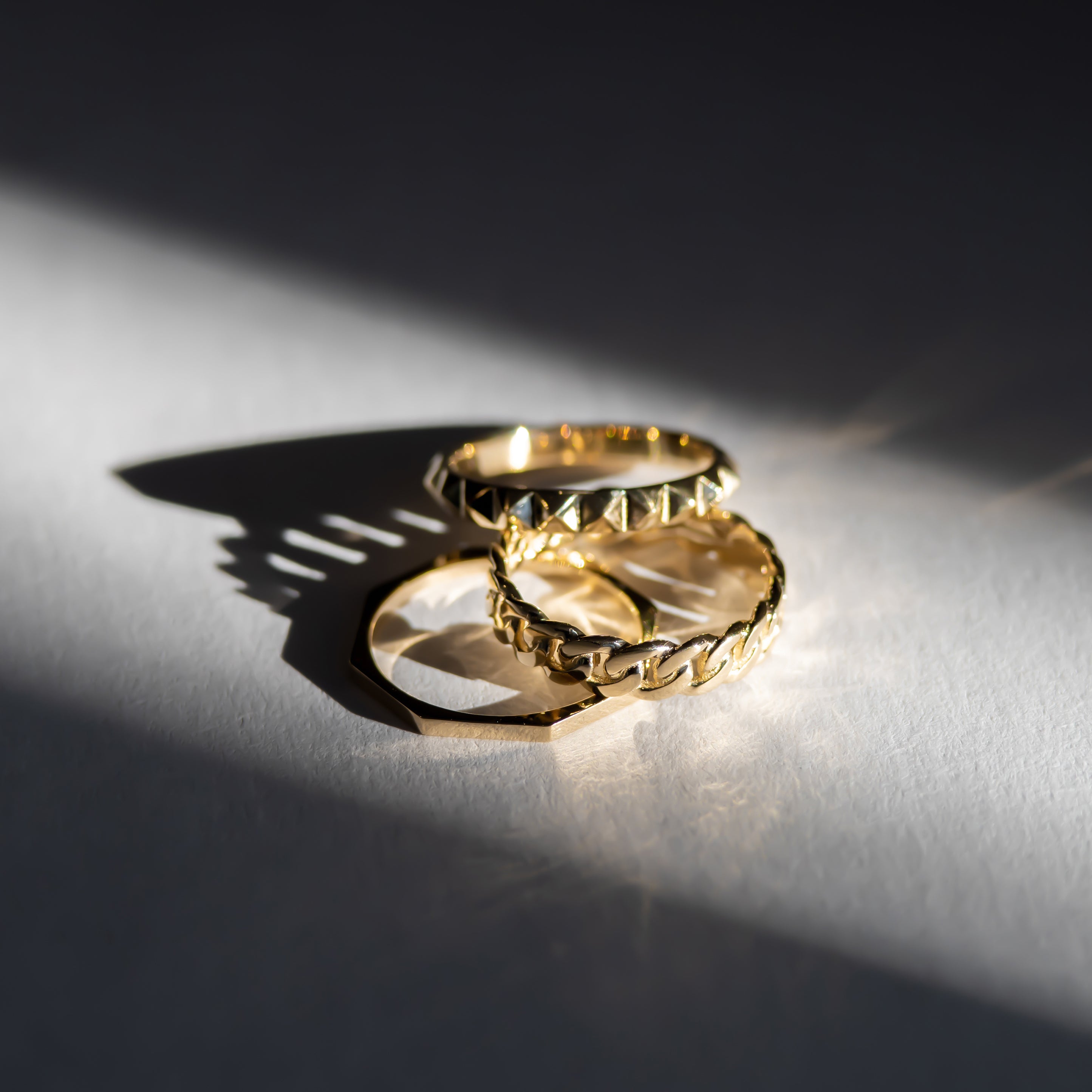 Debbie Ring - Pyramid Spike Ring in 14k yellow gold | Futaba Hayashi