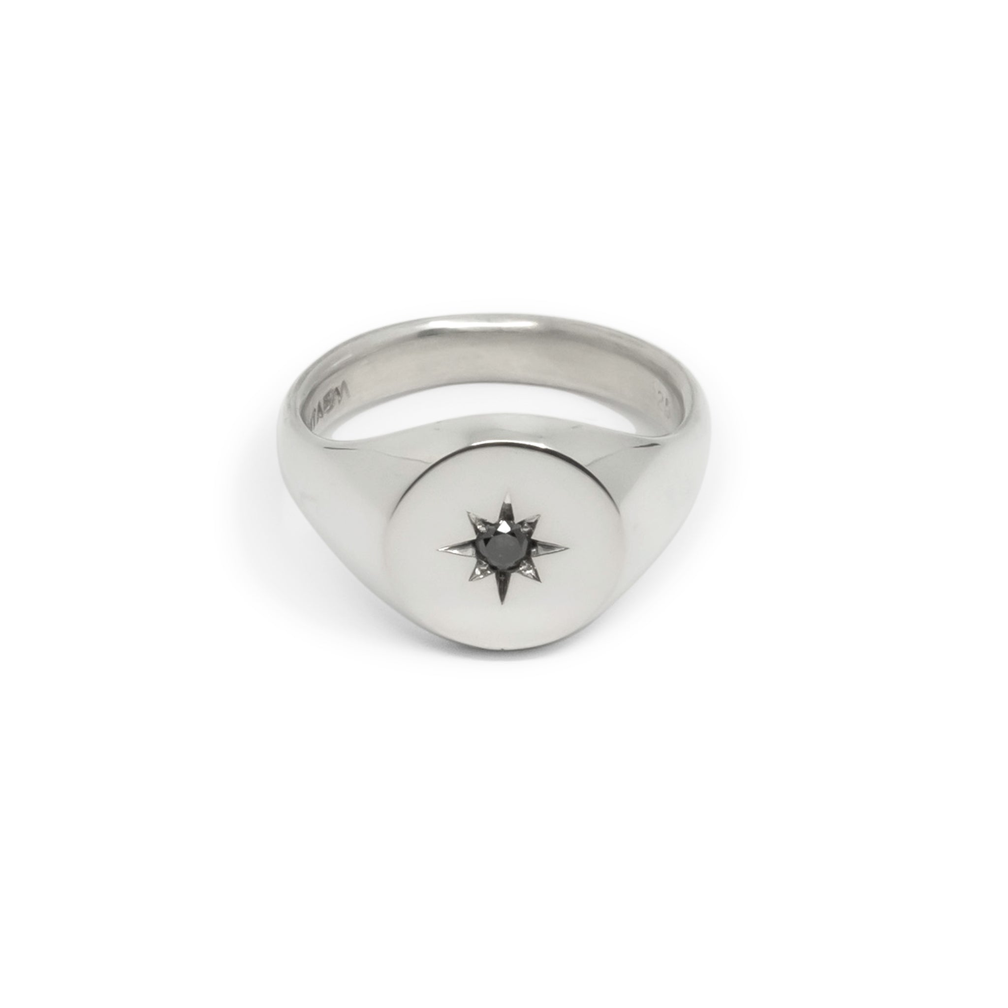 Round North Star Signet Ring - Sterling Silver | Futaba Hayashi