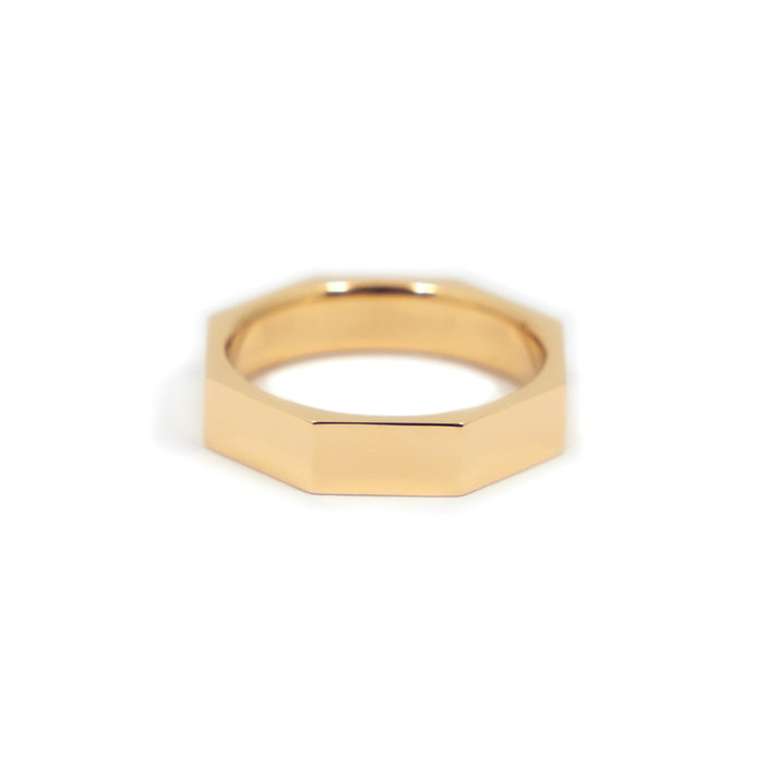 Octagon Ring Wide - 14k yellow gold | Futaba Hayashi
